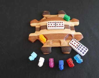 Mexican Train Dominoes Hub Game Board Roundhouse - Etsy