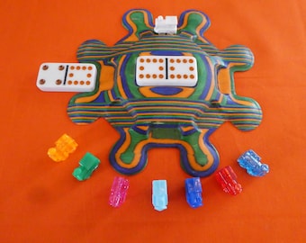 Mexican Train Dominoes Hub Game Board Roundhouse - Etsy
