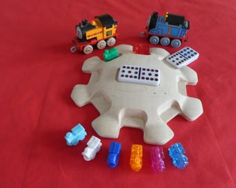 Mexican Train Dominoes Hub Game Board Roundhouse - Etsy