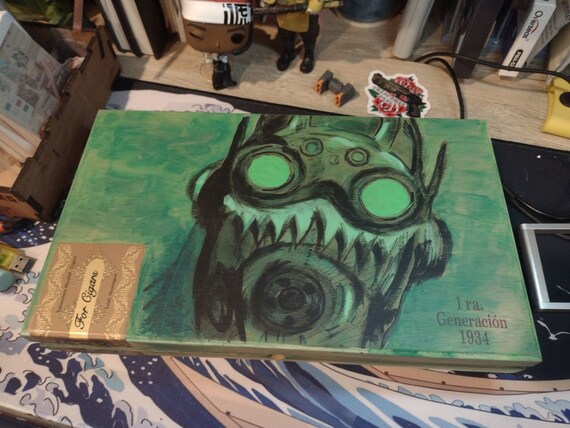 OCTANE Original Painting on Cigar Box Unique Storage Box - Etsy