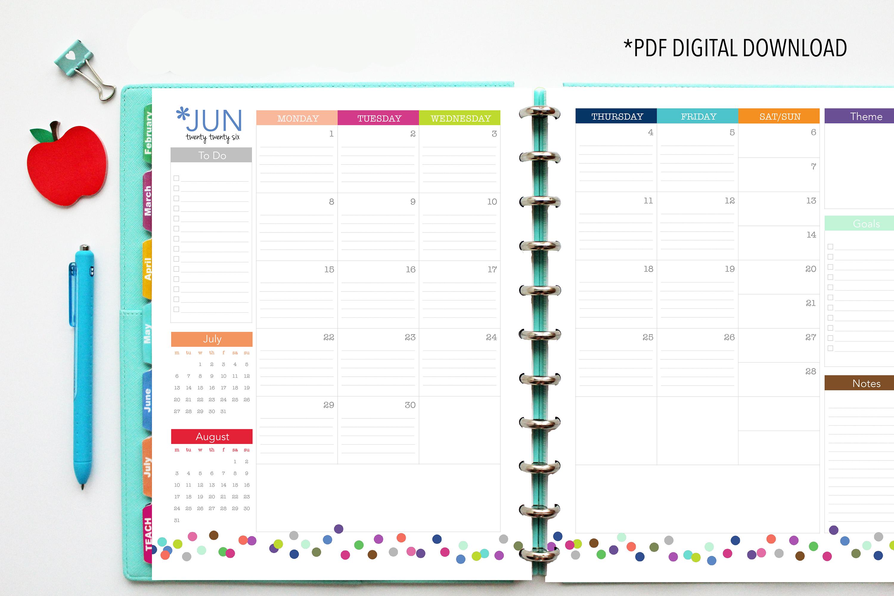 2025-2026 Homeschool Planner / Printable Inserts PDF / Lesson Planner ...