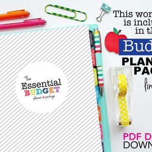 BUDGET Tracker Planner Insert / Monthly, Printable PDF / Binder ...
