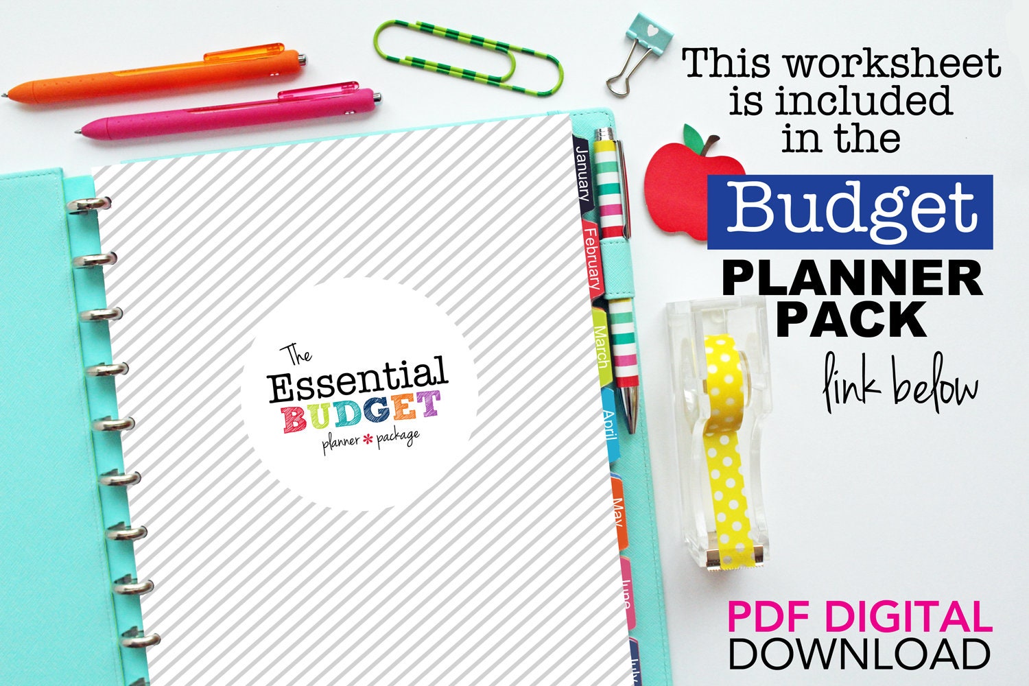 BUDGET Tracker Planner Insert / Monthly, Printable PDF / Binder ...