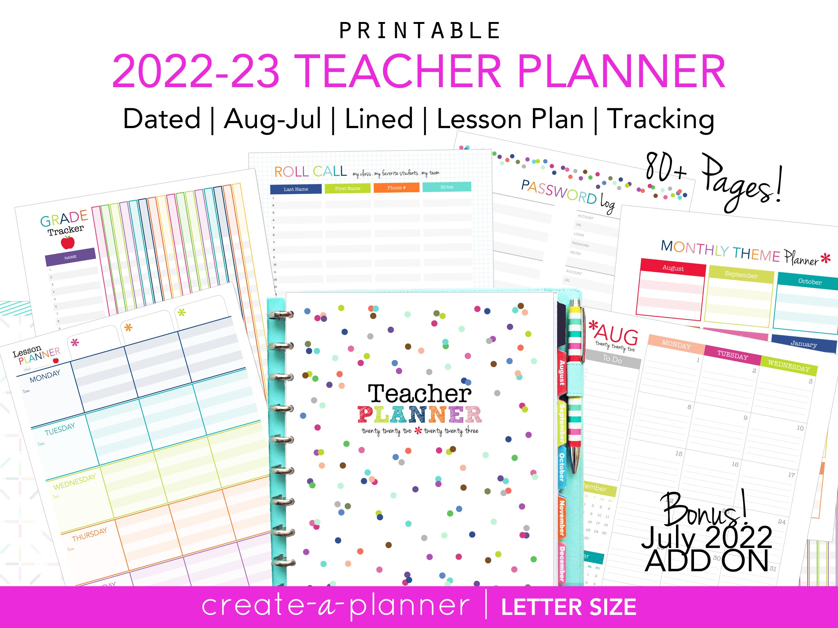Editable 2023 2024 Teacher Planner In 2022 Teacher Planner Planner