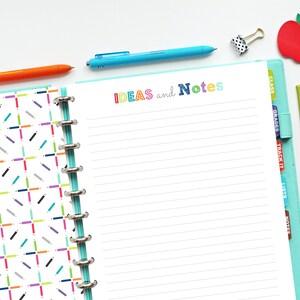 Lined Notes Page // Printable Planner Inserts - PDF Download ...