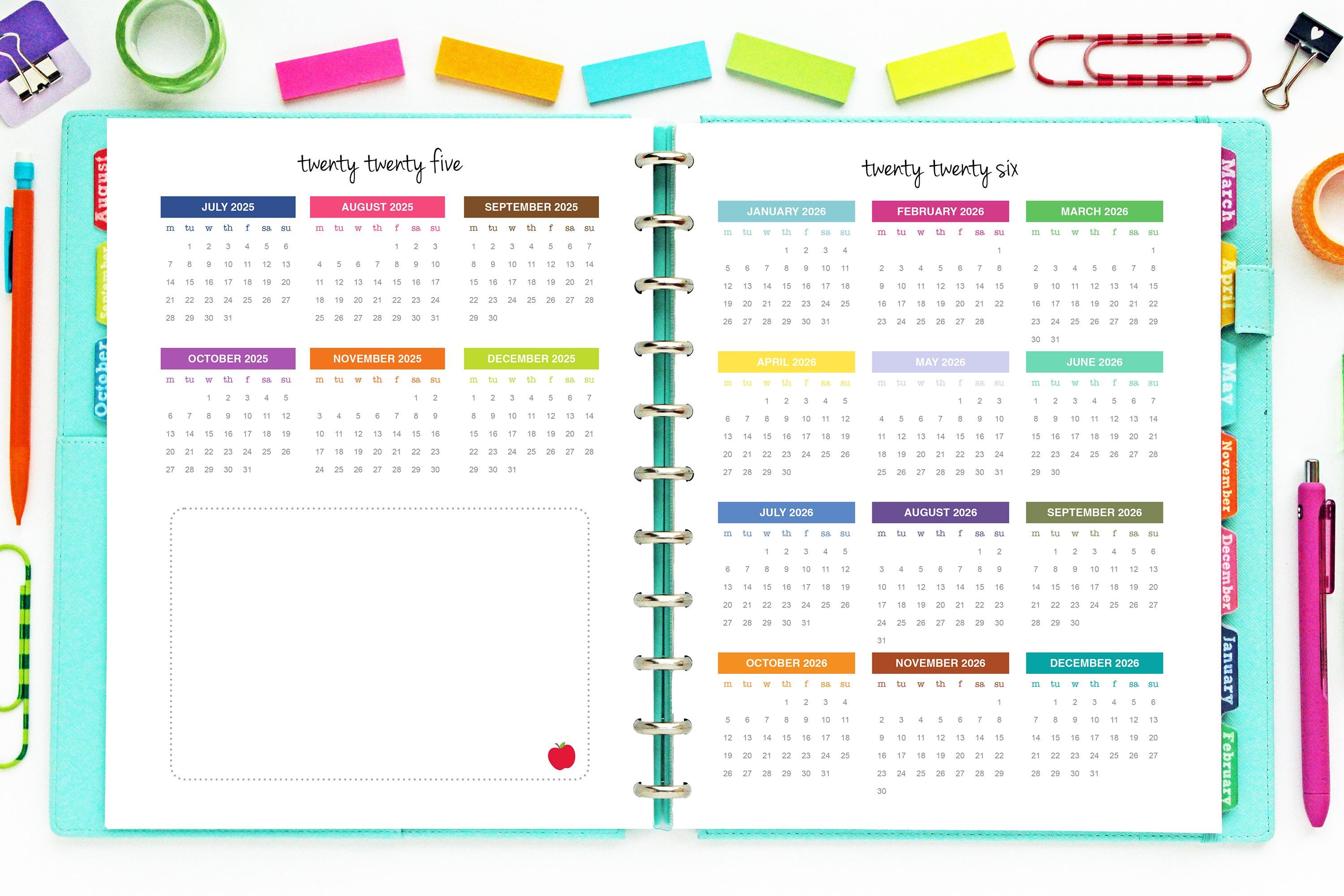 2025-2026 Homeschool Planner / Printable Inserts PDF / Lesson Planner ...