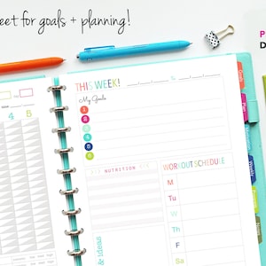 Fitness Planner // Printable Planner Inserts - PDF Download ...