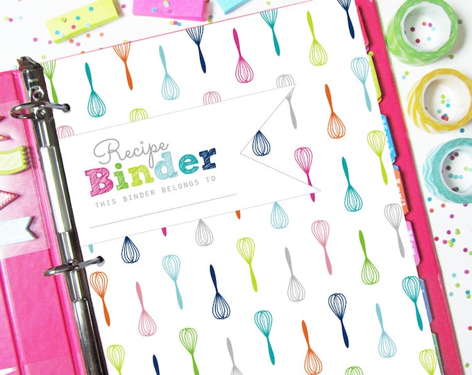 Recipe Binder Template EDITABLE Bundle, Personalized, Printable PDF ...