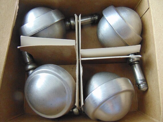 Master Starflite Ball Casters 4 Silver Color Swivel Casters | Etsy