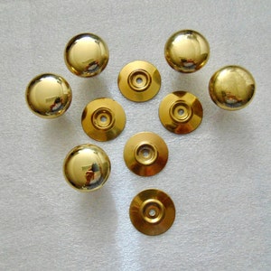 Set of 5 Vintage Large Brass Knobs With Plates, Hardware - Etsy
