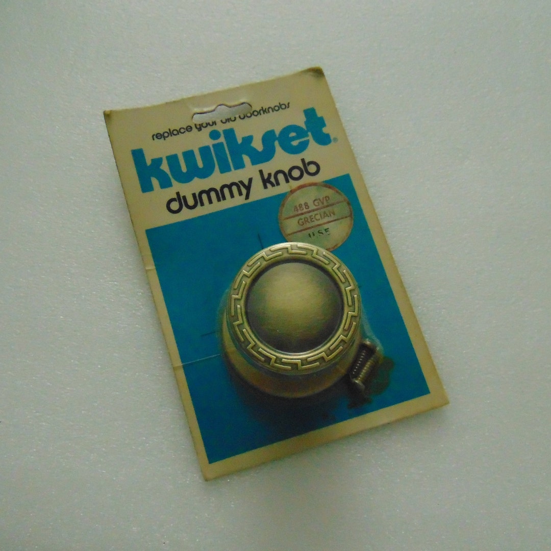 Vintage Kwikset Antique Brass Dummy Door Knob Nos Etsy