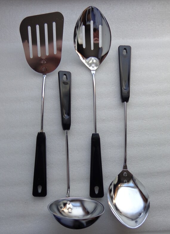 Kitchen & Dining Home & Living Wide Slotted & Solid Spatula Masher ...