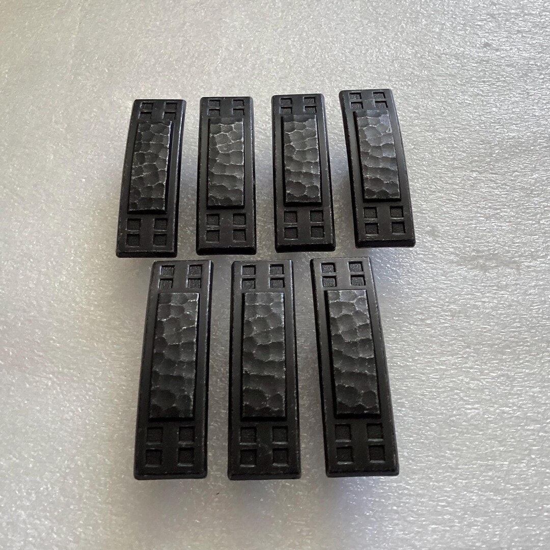 Colonial Cabinet Knobs Black Hammered USA Hardware Set of 7 - Etsy