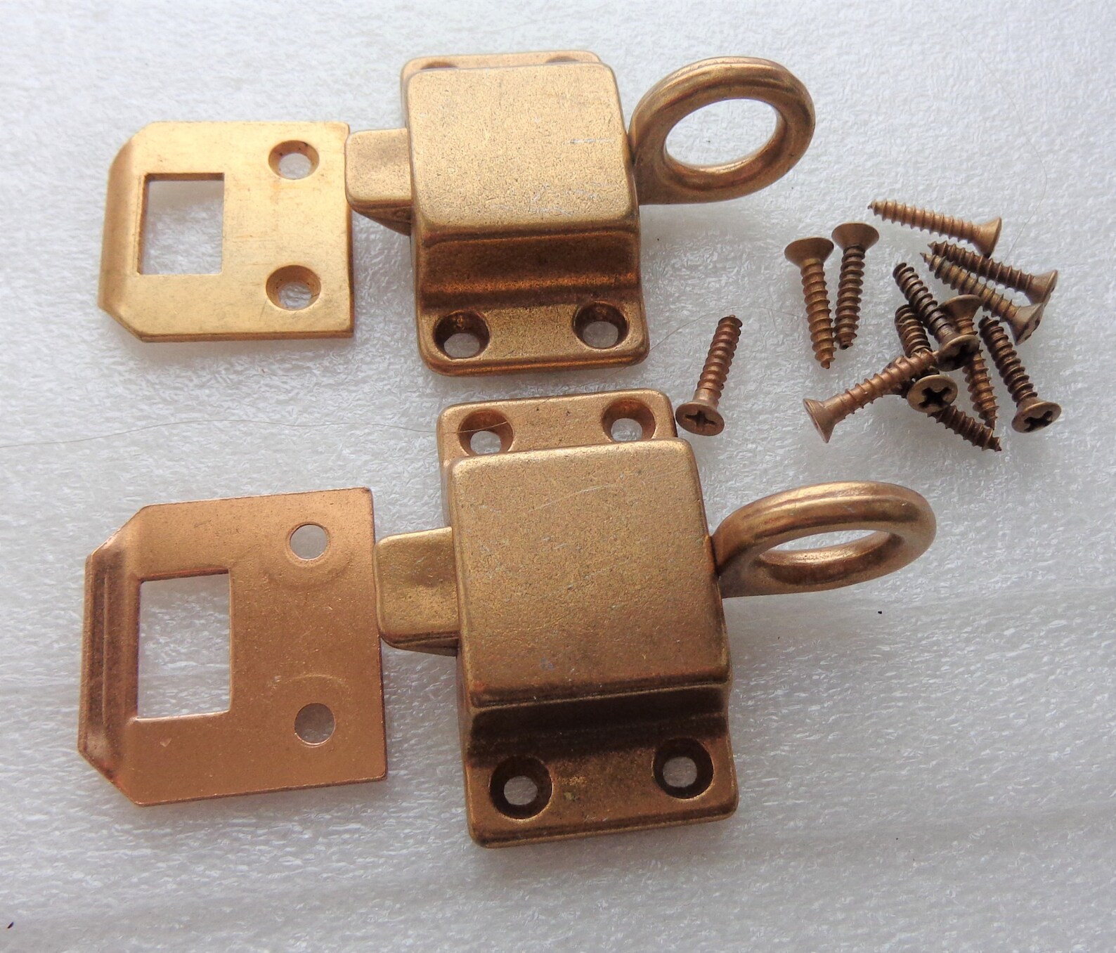 Copper Sash Latches 2 Finger Pull Door Window Latch Spring | Etsy