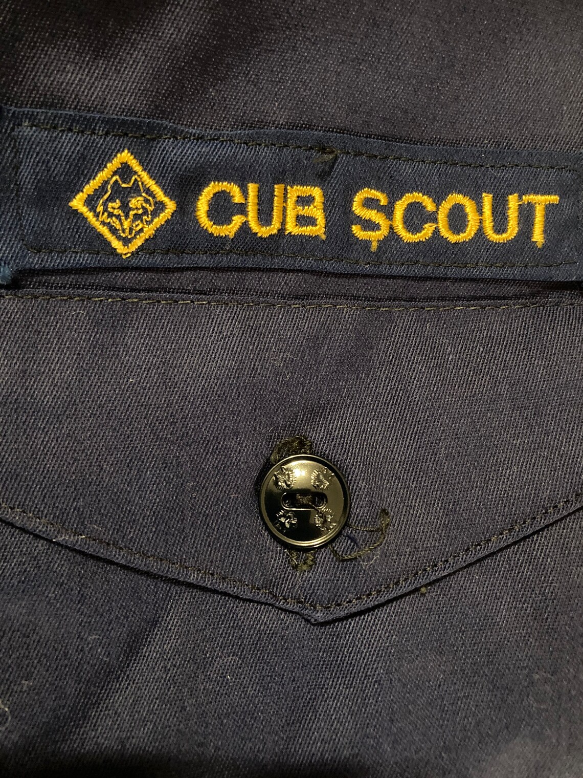 1960s Cub Scout Uniform Boy Scouts of America Blue Shirt With Gold Neckerchief - Etsy
