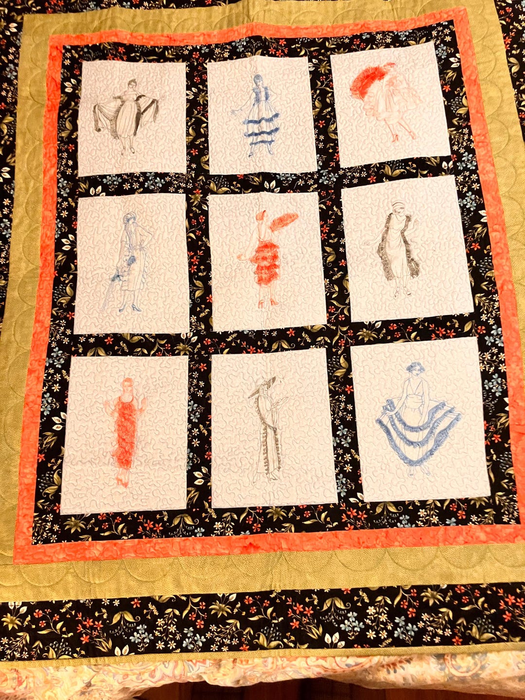 Flapper Women of the 20s Pieced Quilt Wall Hanging - Etsy