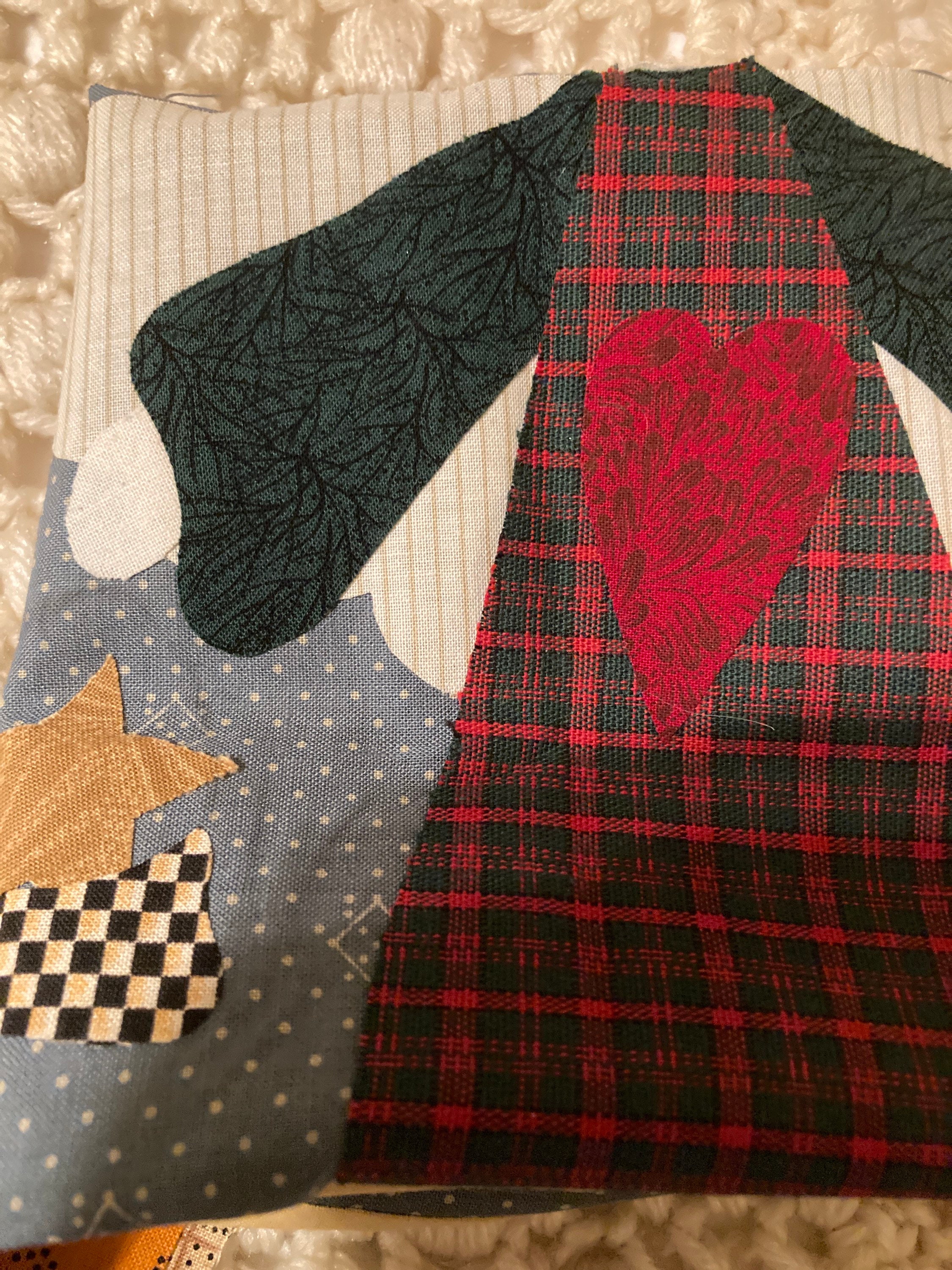 Starlight Angel Uncompleted Appliqué Quilt Square With Cabin Fever ...