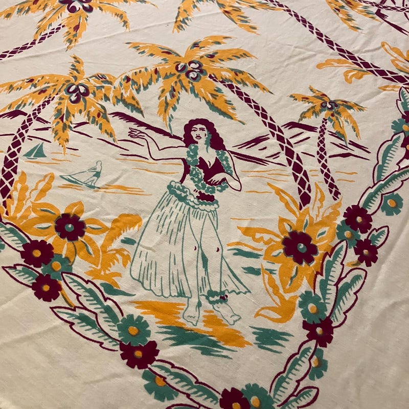 Dancing Vintage Tablecloth - Etsy