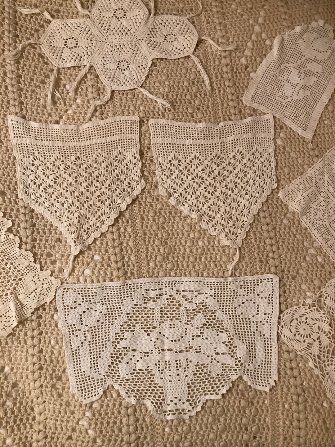 8 Antique Doilies for Crafting Dyeing and Decorating Clothes or the ...