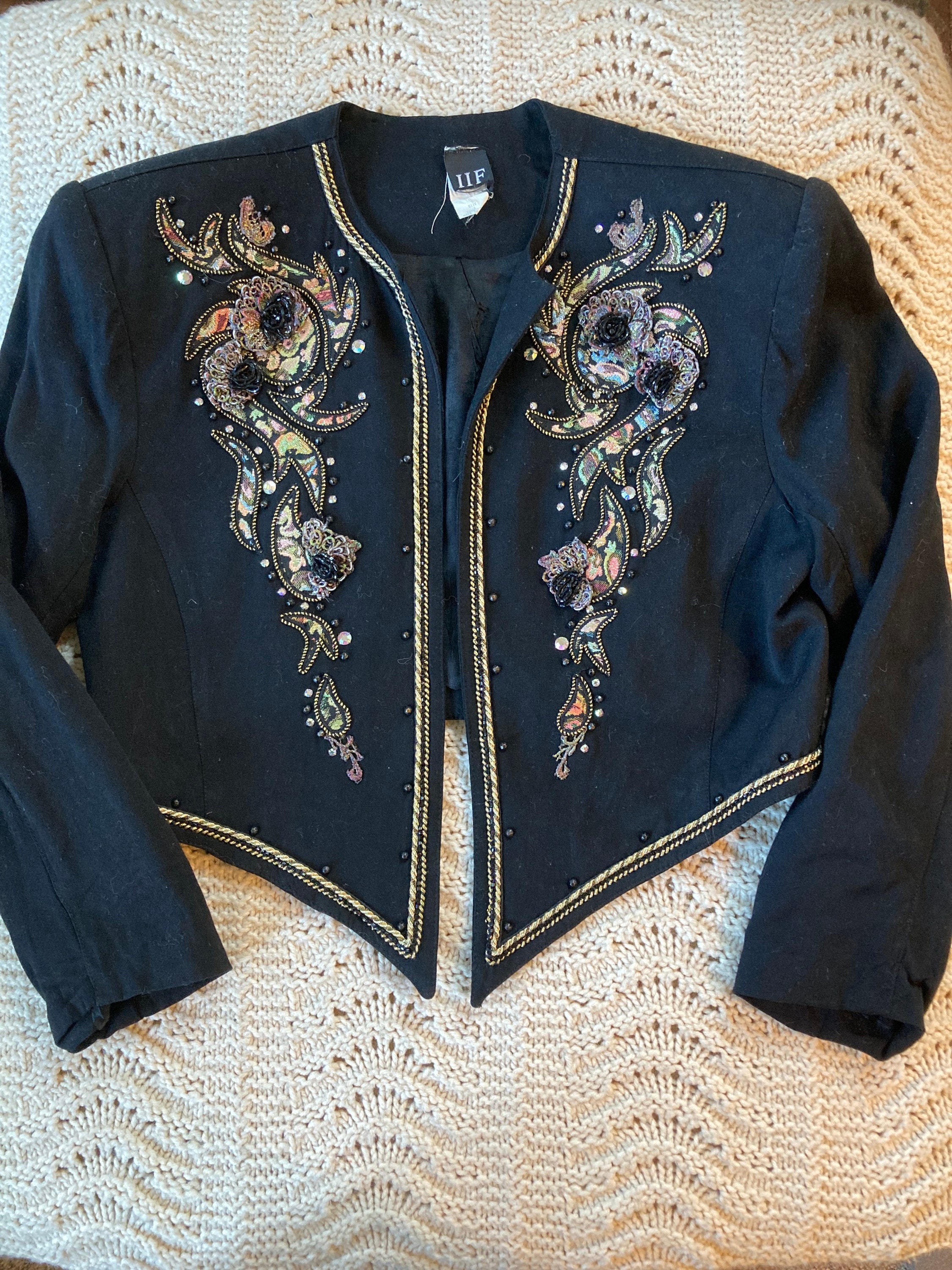 IIF Made in USA 1980’s Vintage Bolero With Beaded Gold Tone Braid ...