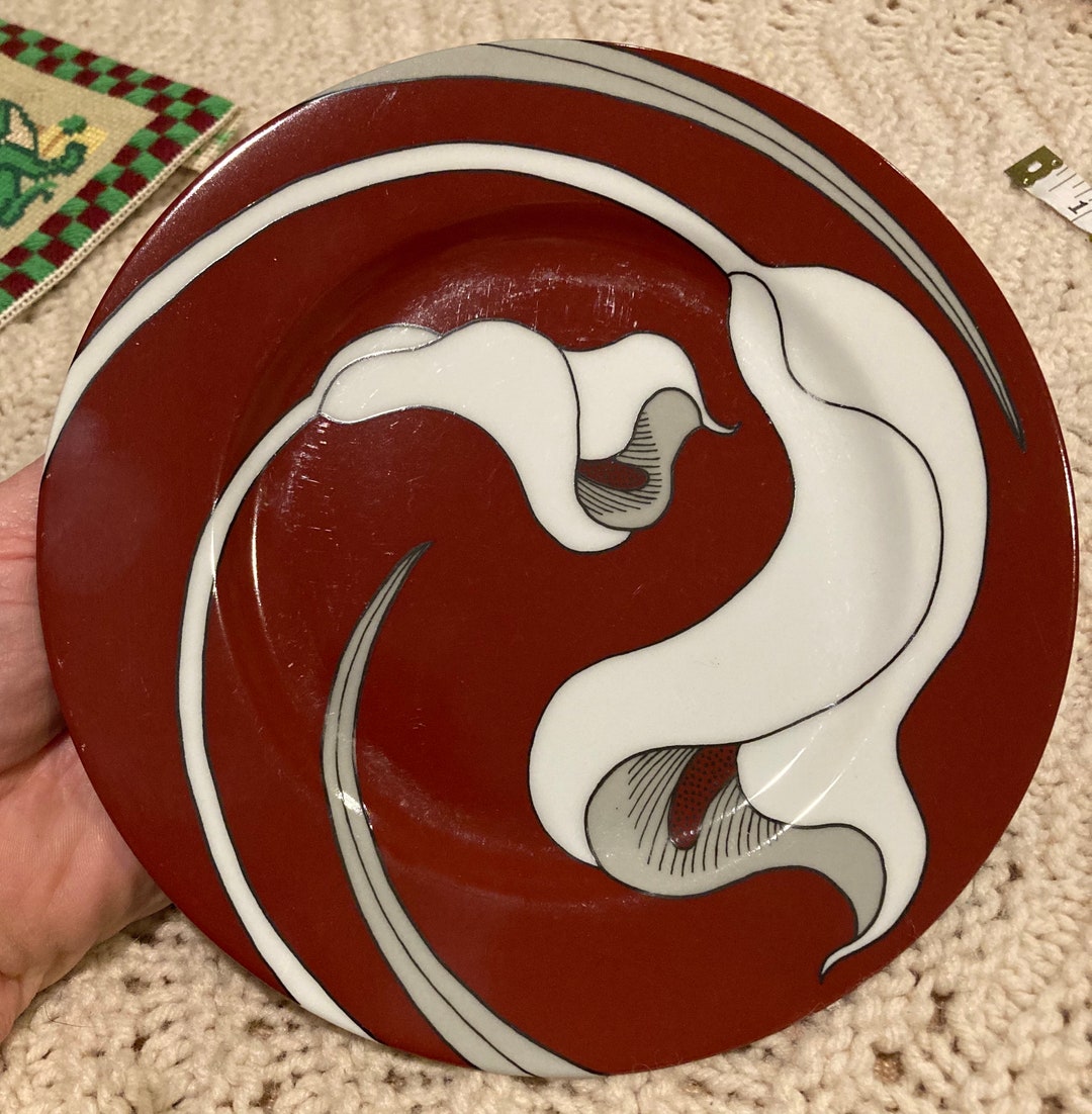 Calla Lily 1978 Fitz & Floyd Set of 11 Salad Lunch Plates 7.5 Beautiful ...