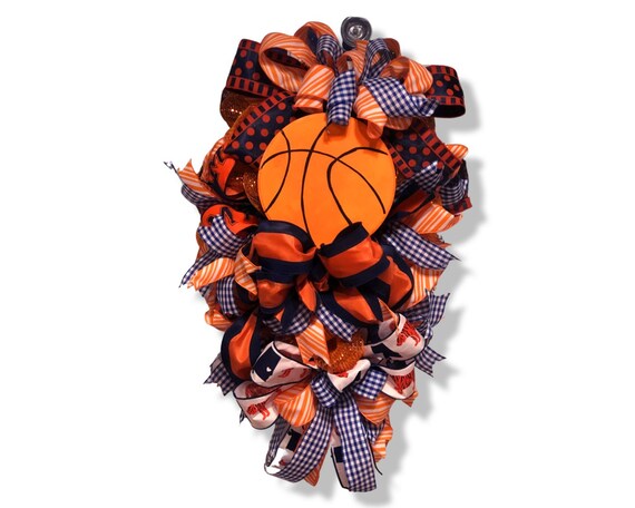 Orange/blue Basketball Swag Basketball Door Hanger Sports - Etsy
