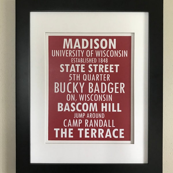 Wisconsin Badgers Print - Etsy