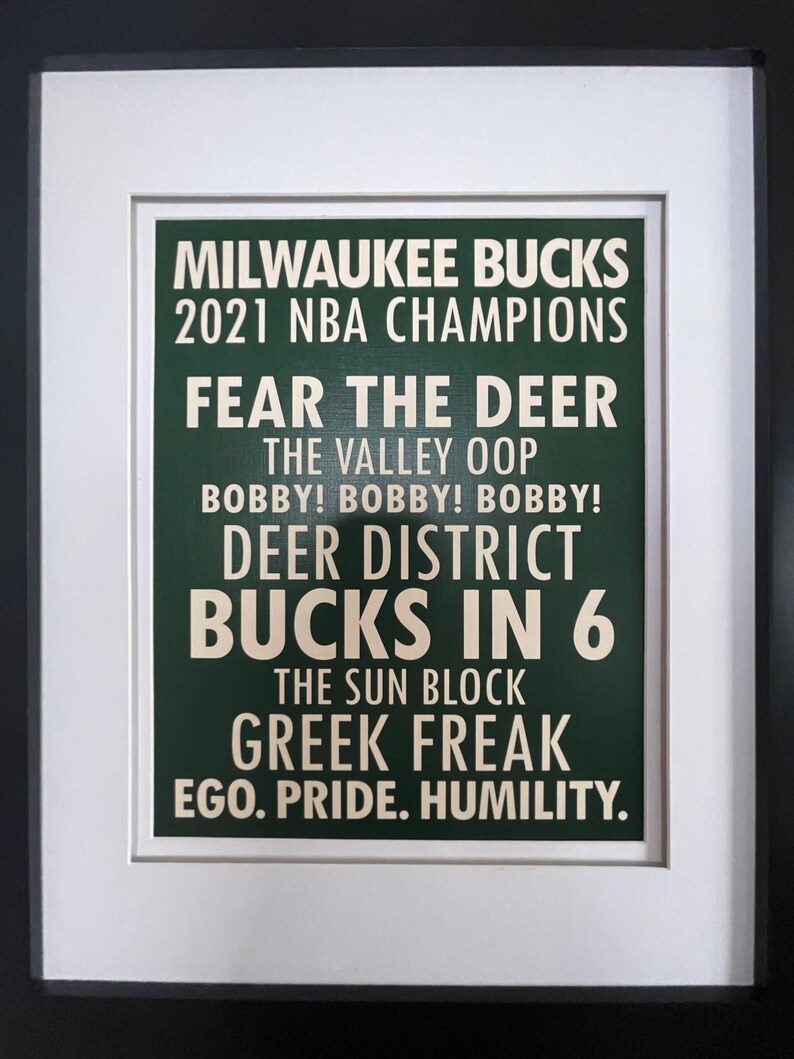 Unframed Milwaukee Bucks 2021 NBA CHAMPIONS Basketball 8 X 10 - Etsy