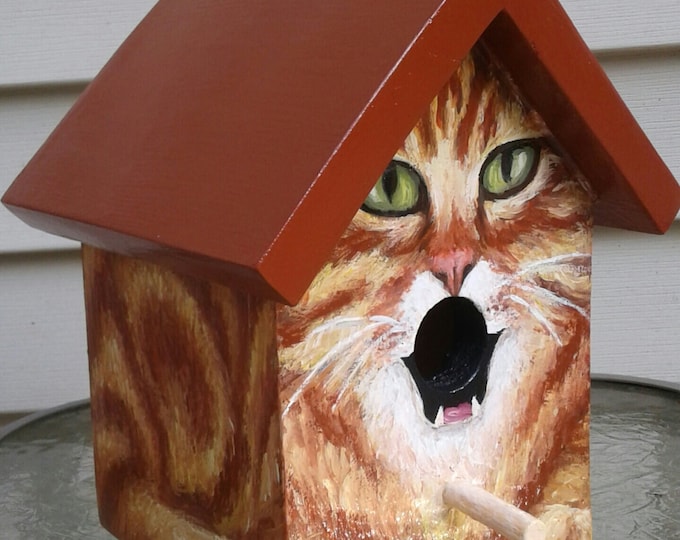 Cat Birdhouse - Etsy