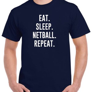 Eat Sleep Netball Repeat - Netball Shirt - Etsy