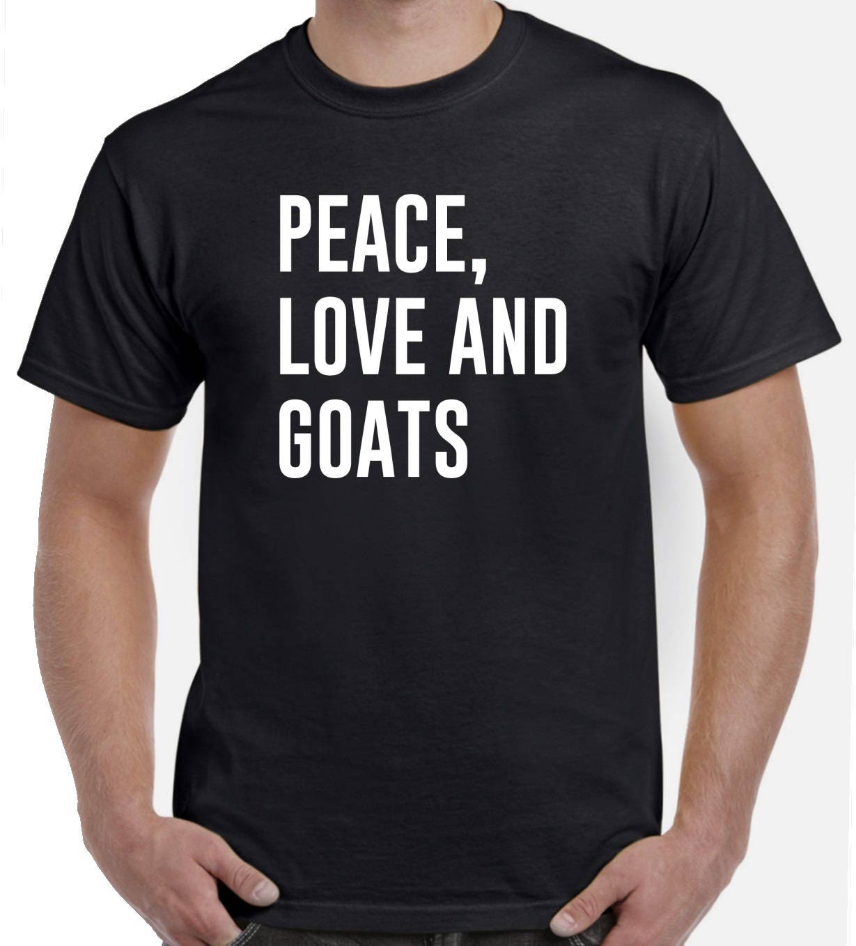 Peace Love and Goats Goat Shirt Goat Farmer - Etsy