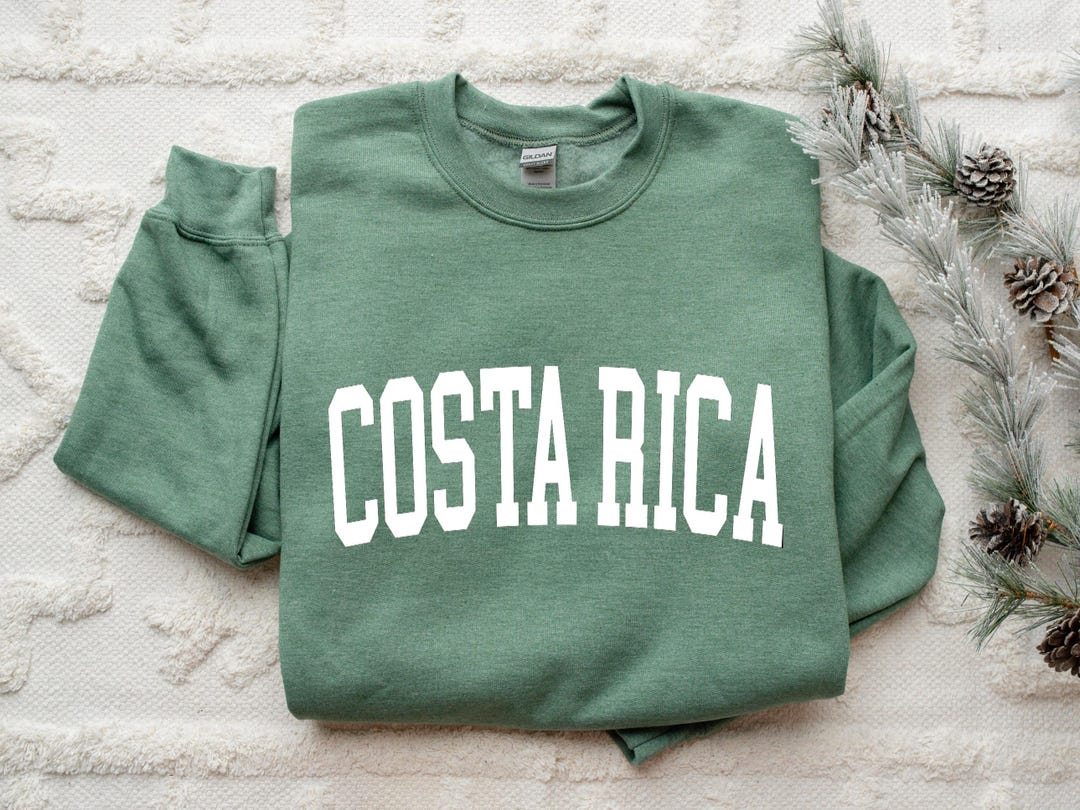 Costa Rica Sweatshirt, Costa Rica Pullover, Crewneck Sweatshirt, Costa ...
