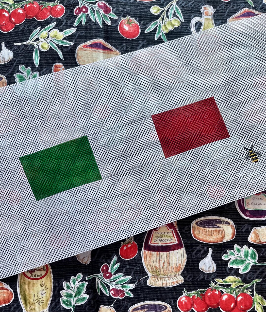 Italian Flag Needlepoint Key Fob - Etsy