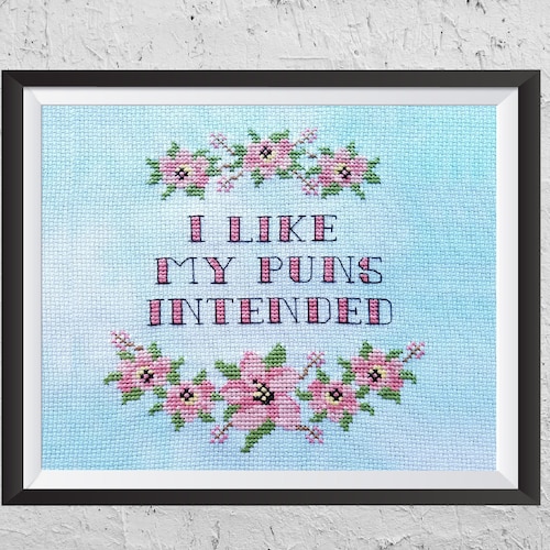 Puns Intended Cross Stitch Pattern - Etsy