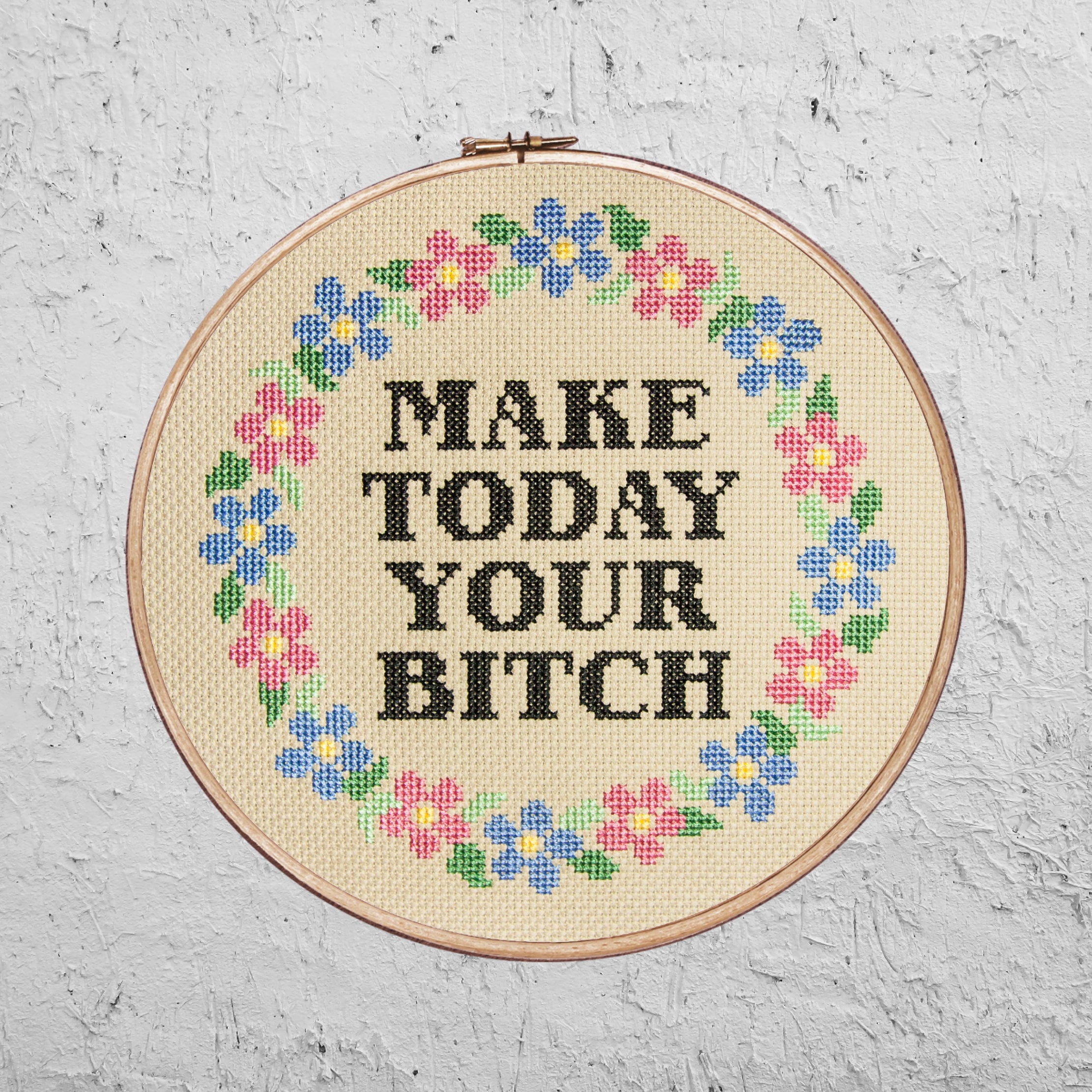 Make Today Your Bitch - Modern Cross Stitch PDF - Instant Download - Etsy
