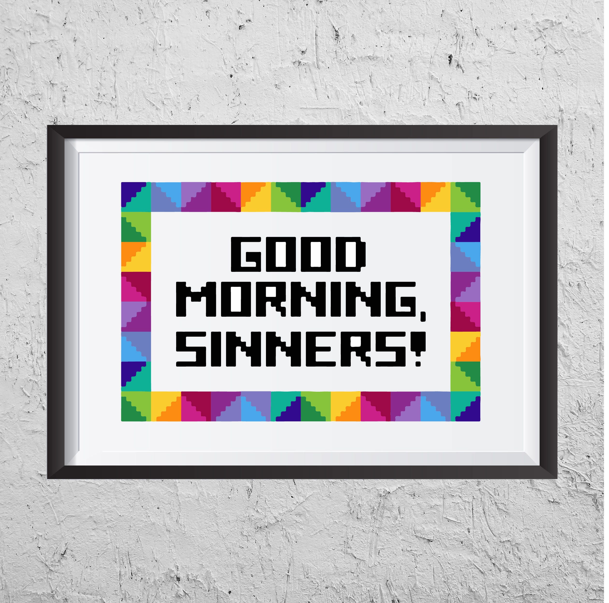 Good Morning Sinners Modern Cross Stitch PDF Instant | Etsy