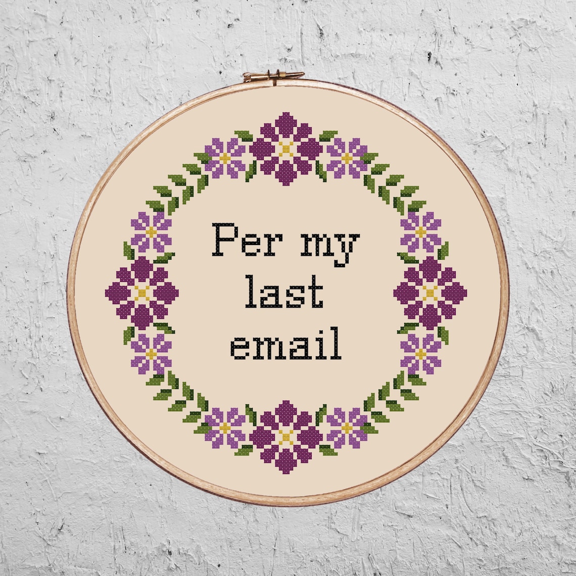 Per My Last Email Modern Cross Stitch PDF Instant Download | Etsy