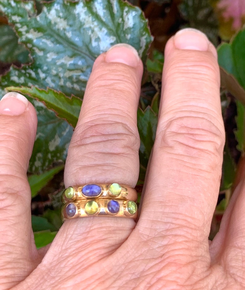 Gold Rings in 14k With Gemstones Women's Stacking Rings - Etsy