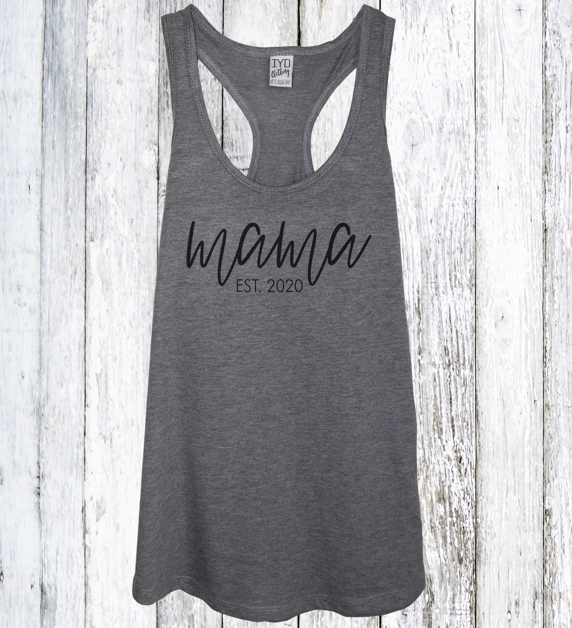 Mama Est Tank Top Custom Mama Established Shirt Mama Est. - Etsy