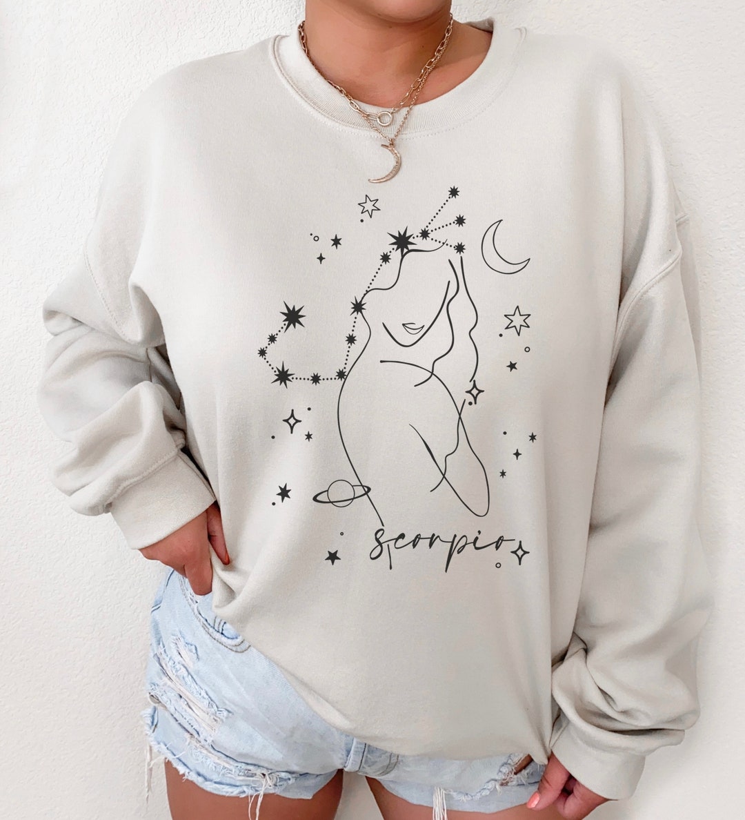 Scorpio Sweatshirt, Zodiac Sweatshirt Constellation Sweater, Horoscope ...