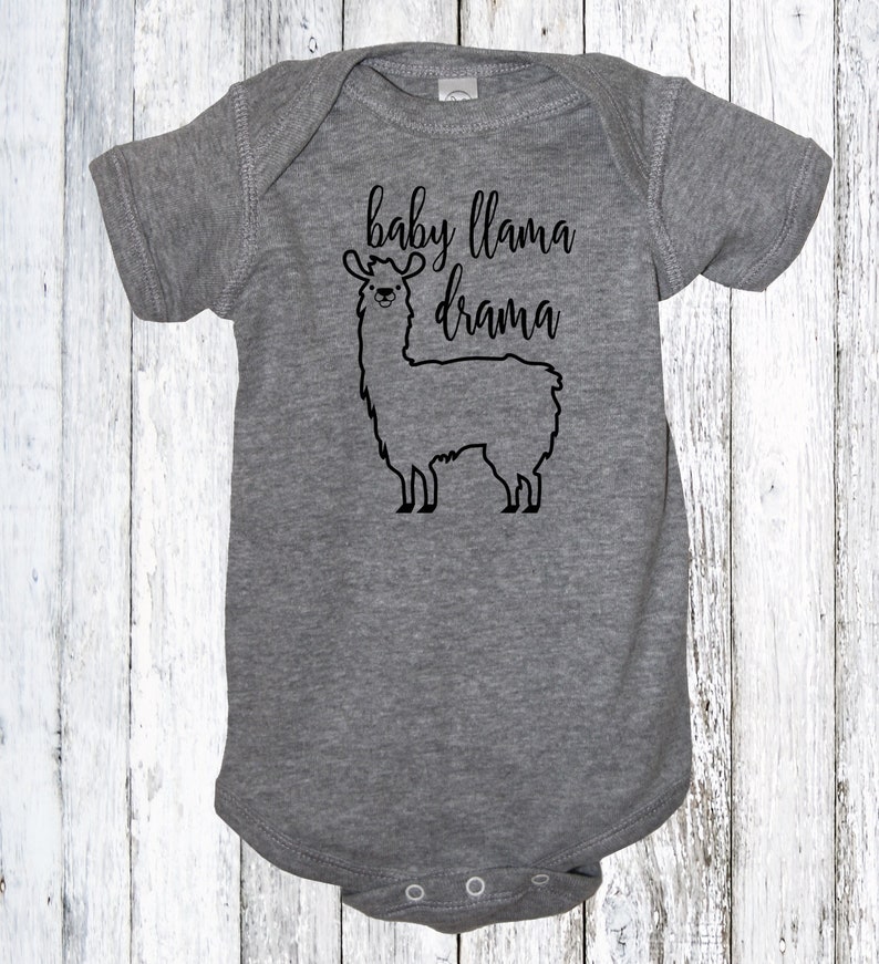 Baby Llama Drama Bodysuit Llama Baby Bodysuit Funny Baby - Etsy