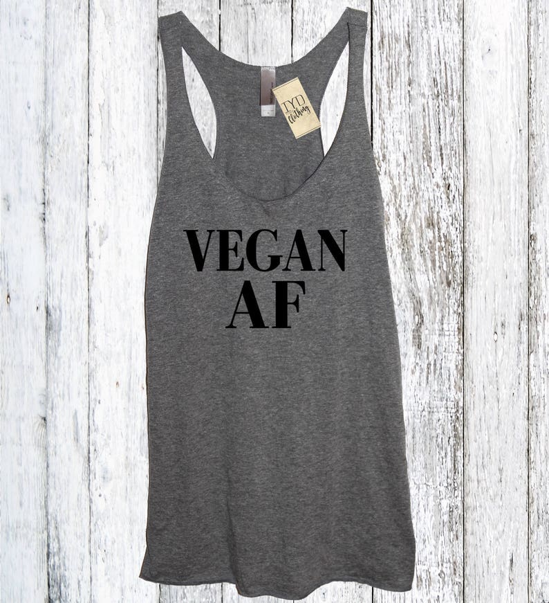 Vegan AF as Fck Tank Top Veganism Vegetarian AF - Etsy