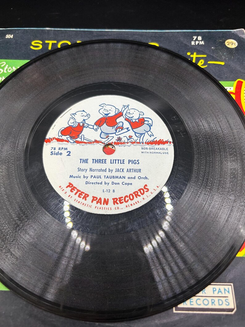 Goldilocks & the Three Little Pigs Children's 78 RPM Record (wrong ...