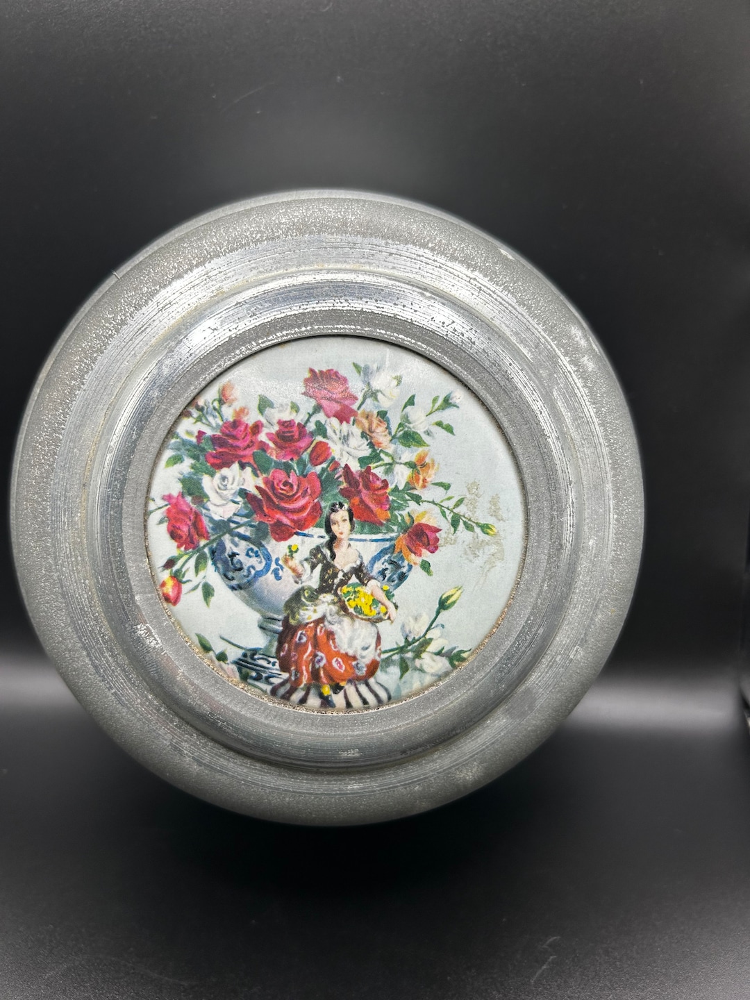 Vintage Aluminum Musical Powder Box - Etsy