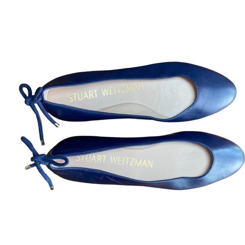 Stuart Weitzman Navy Ballet Flats, Sz 5 - Etsy