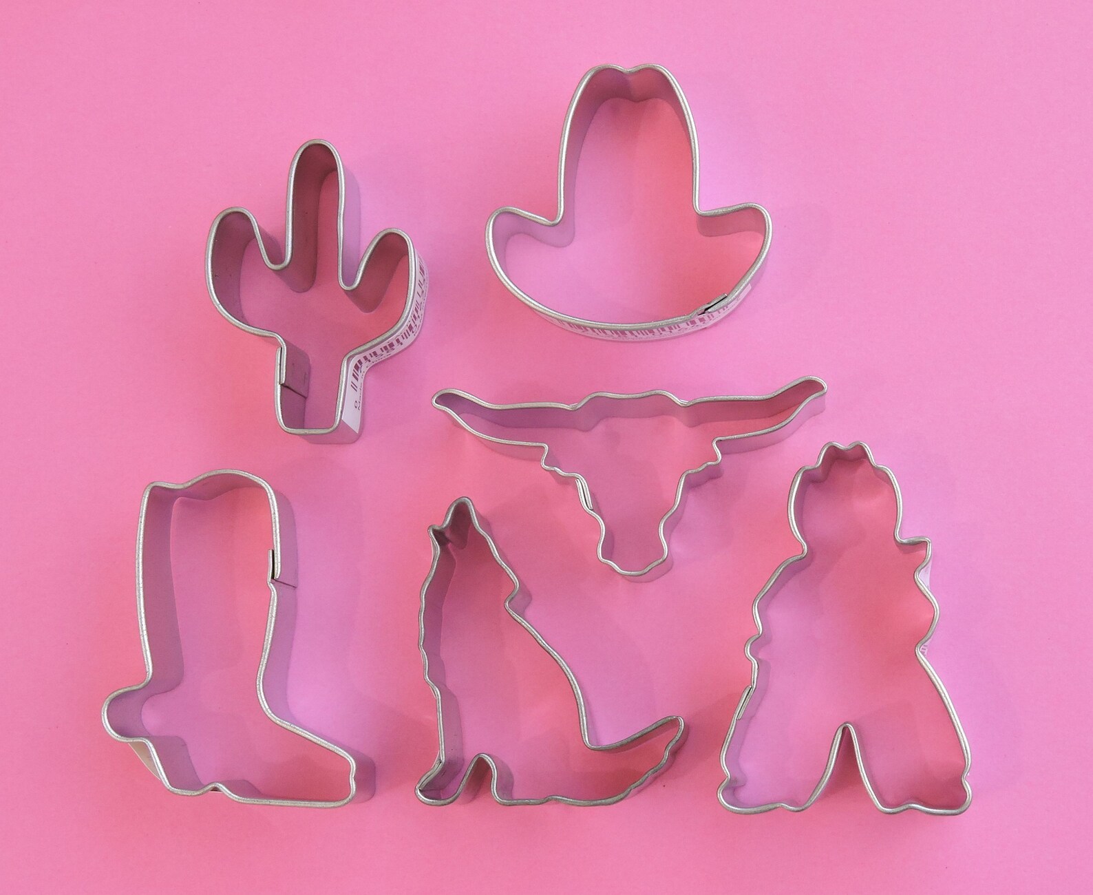 Wild West Mini Cookie Cutter Set-set Includes Cactus Cowboy - Etsy