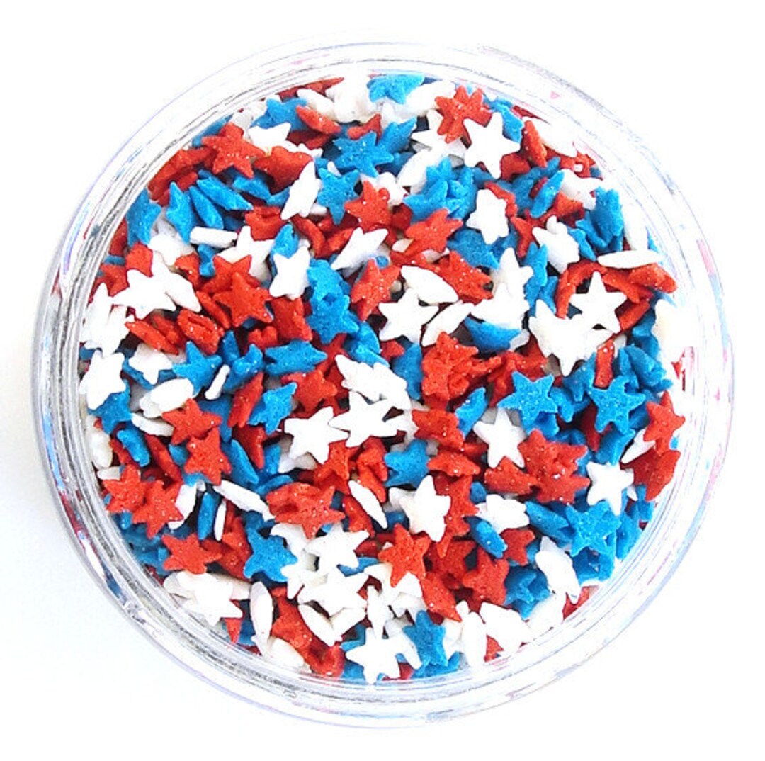 Mini Red,white and Blue Star Sprinkles - Etsy
