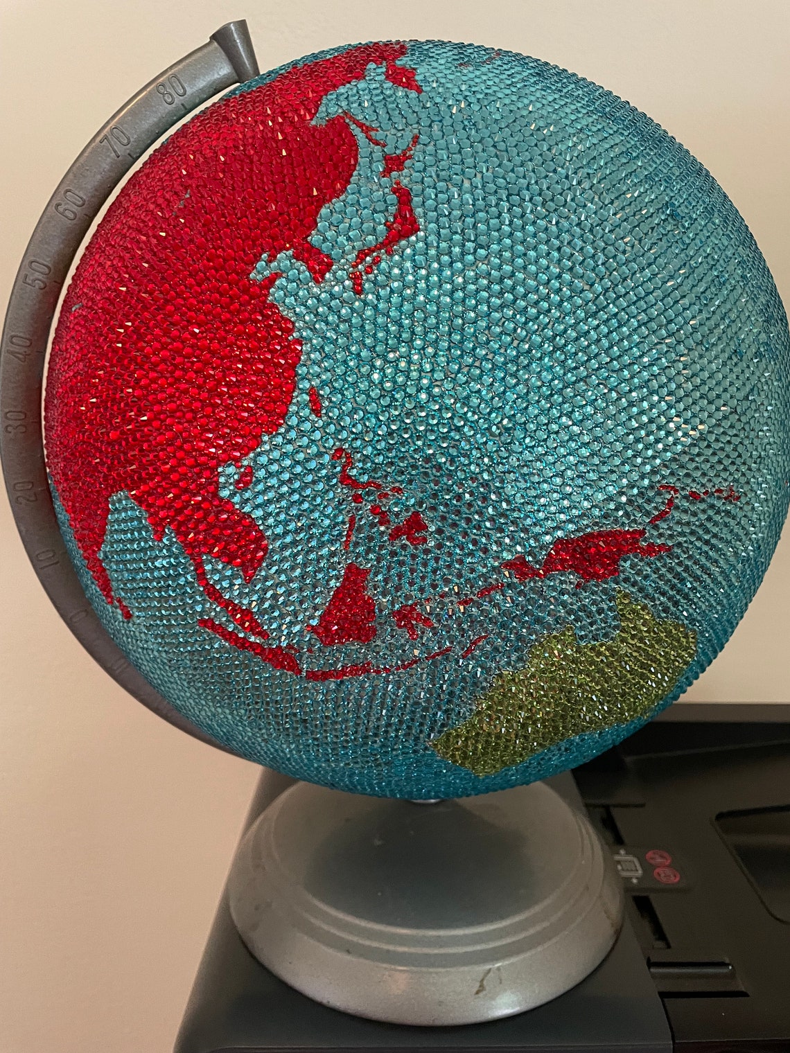 Rhinestone World Globe - Etsy
