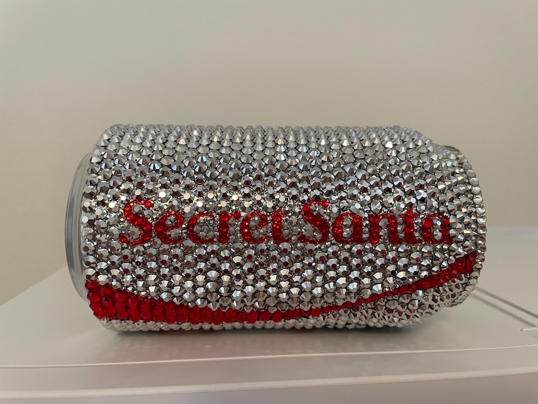 Share A Coke With Your Secret Santa Glass Rhinestone Diet Coke Soda Can ...