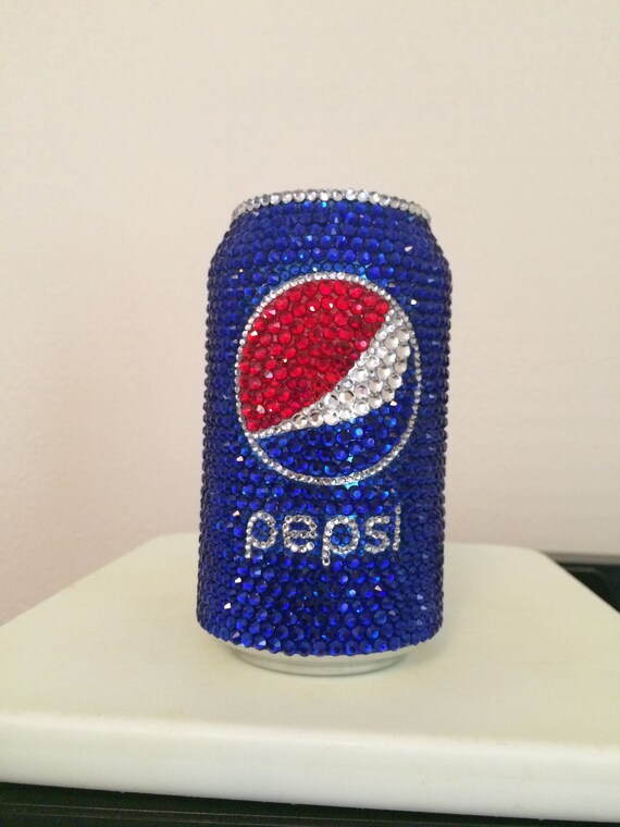 Glass Rhinestone Pepsi Can - Etsy UK